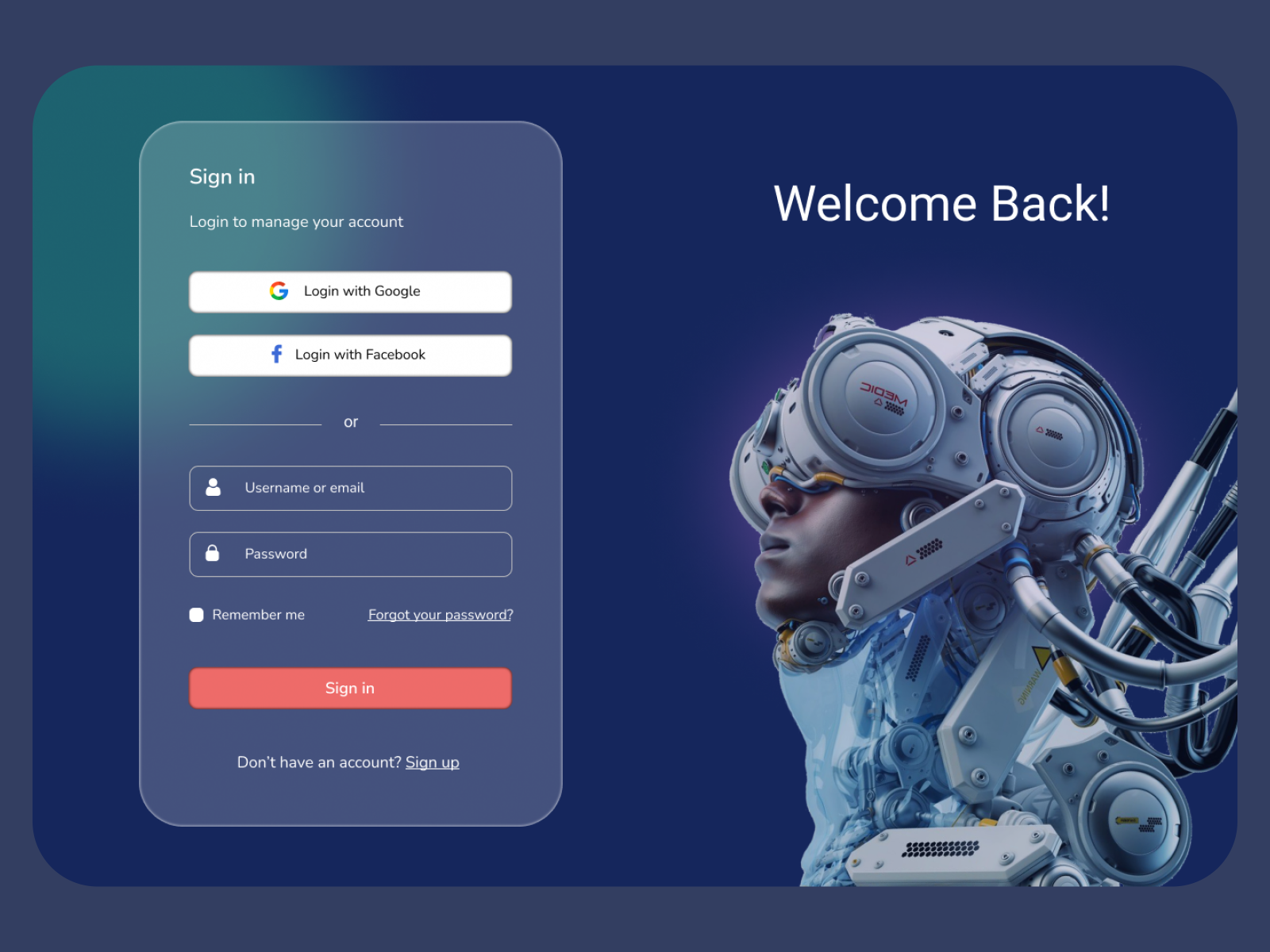 Login Page by Ali Yekta on Dribbble
