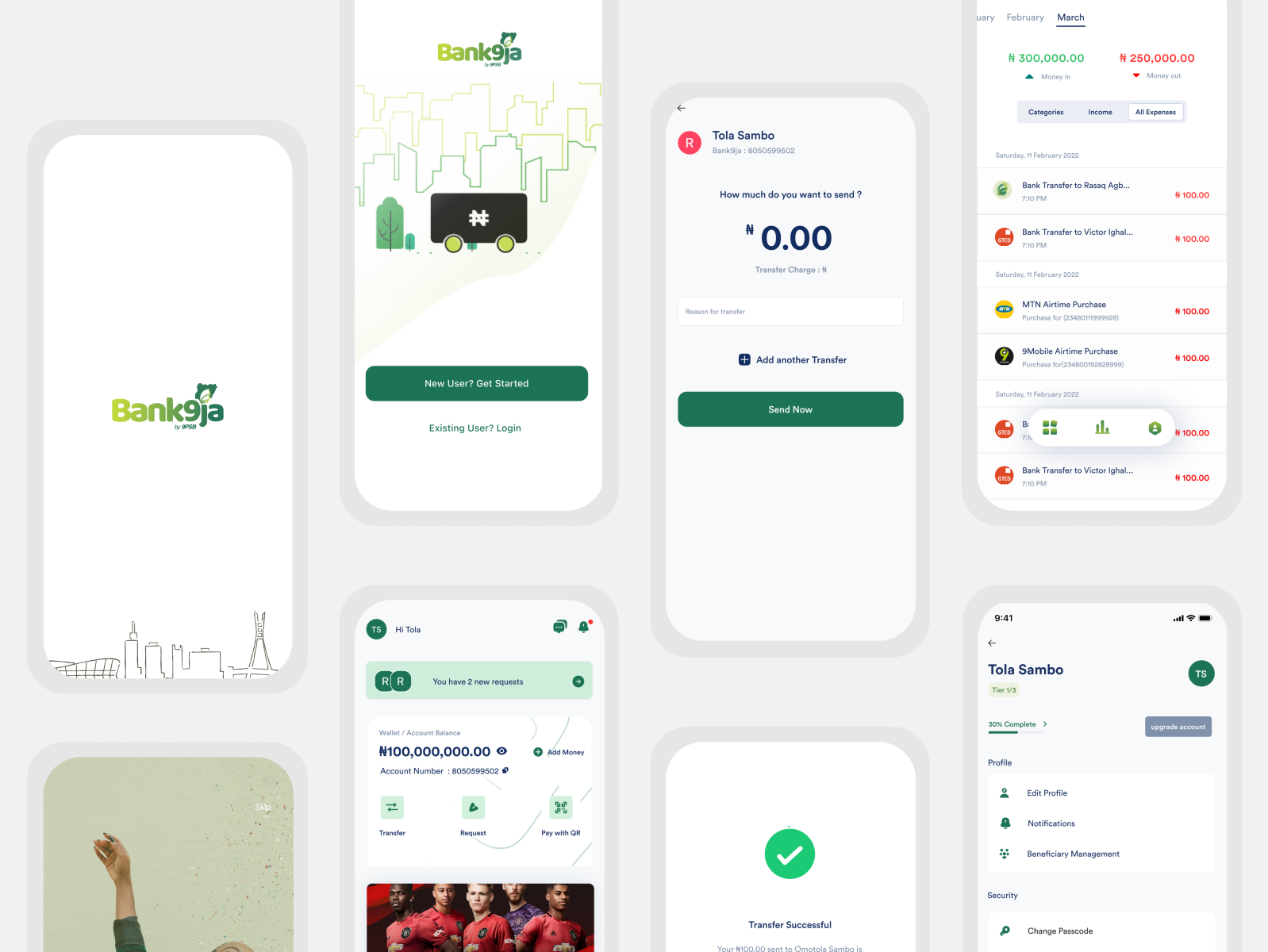9 Payment Service Bank App by David Edikan on Dribbble