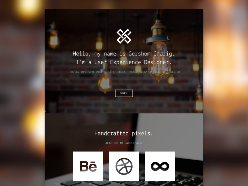 Personal website redesign by Gershom Charig on Dribbble