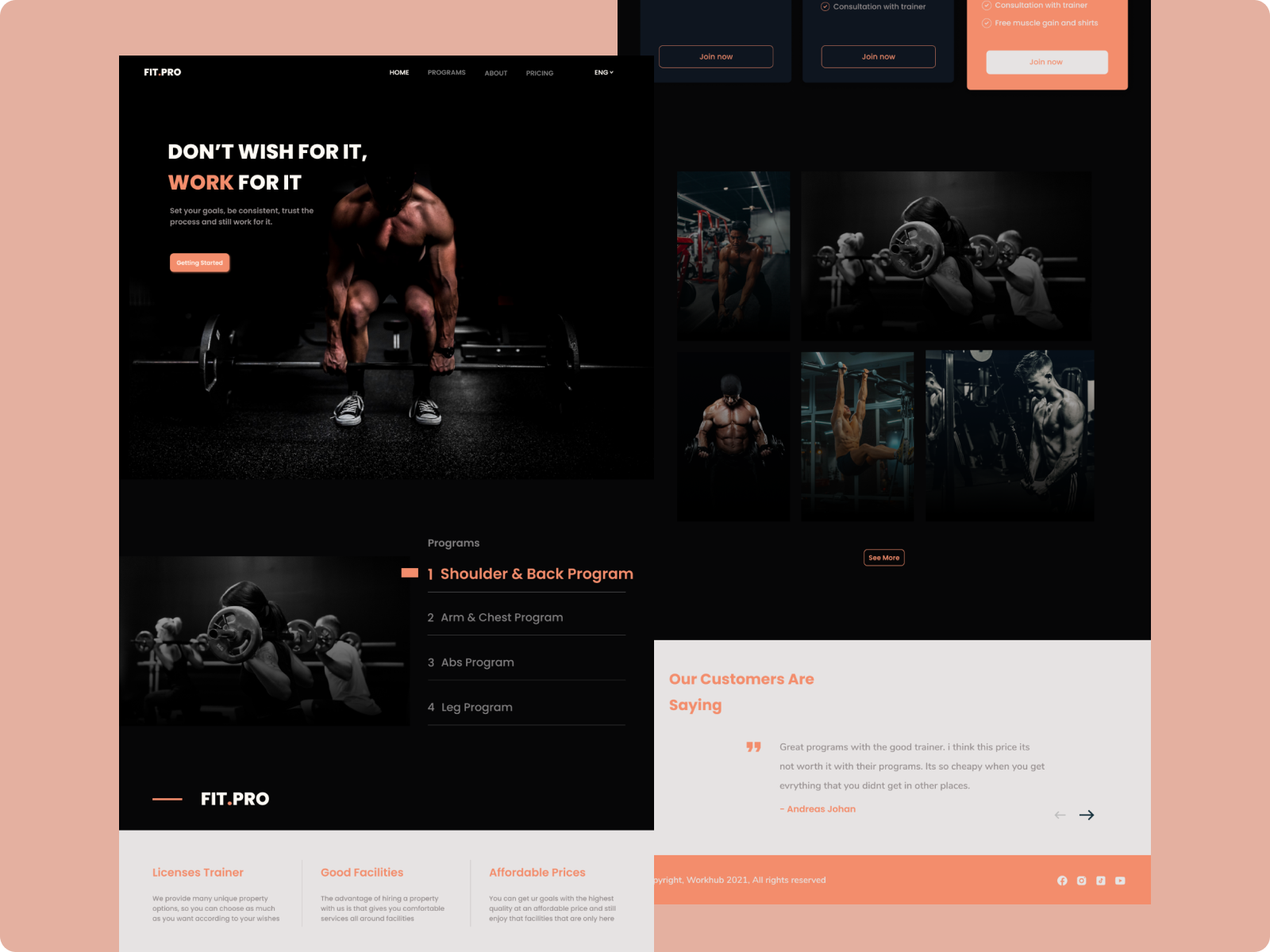 Fitness Landing Page By Ananda Febrian On Dribbble 
