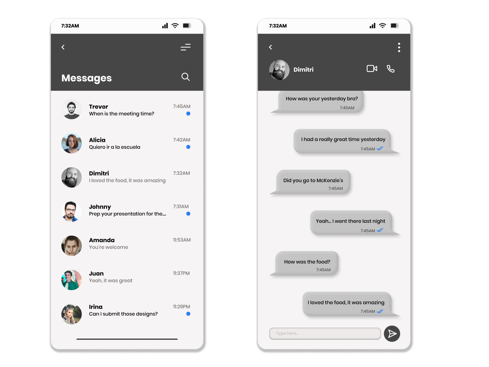 Messaging App #013 by Chinedu Ezennia on Dribbble