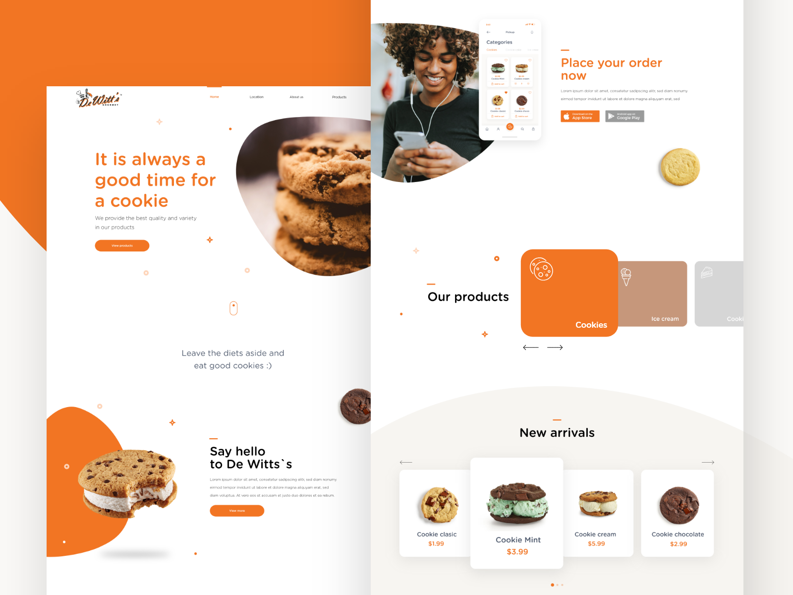 Cookies web by Mariano Sanchez on Dribbble