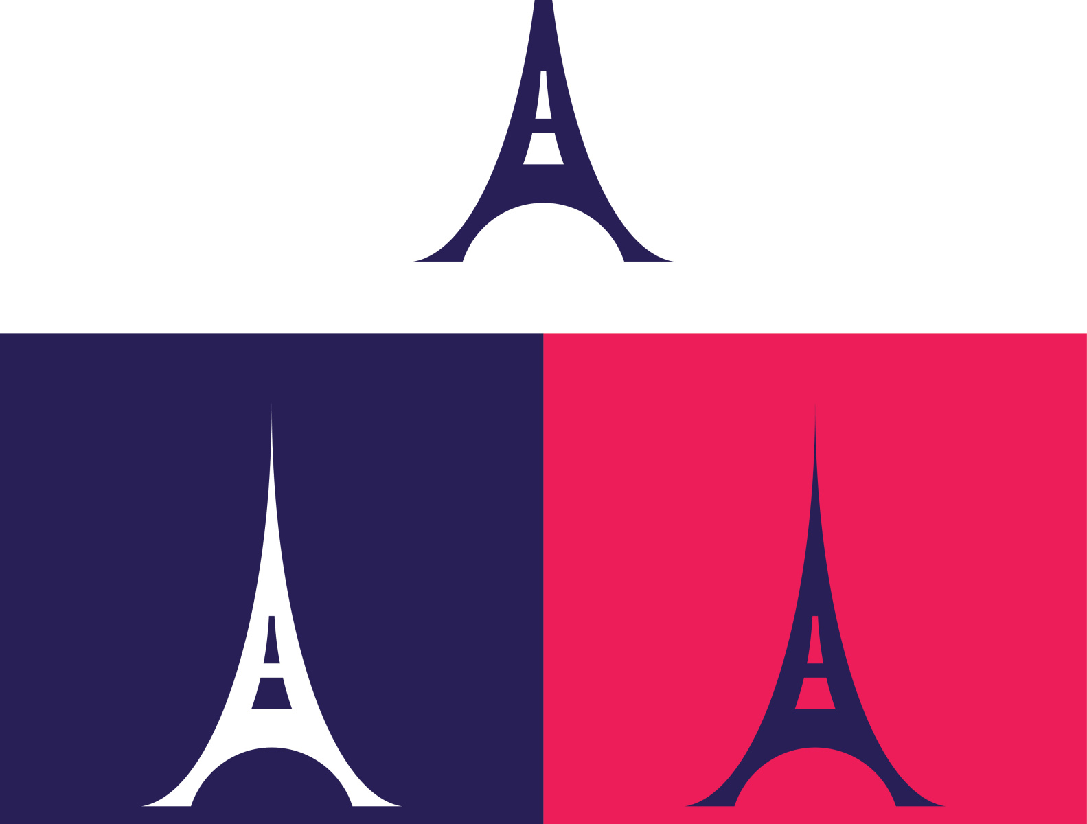 A + Eiffel Tower logo design by Carey Han on Dribbble