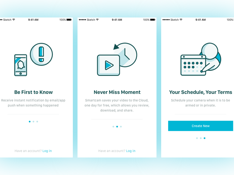 On-boarding Screens by Jerry Huang on Dribbble