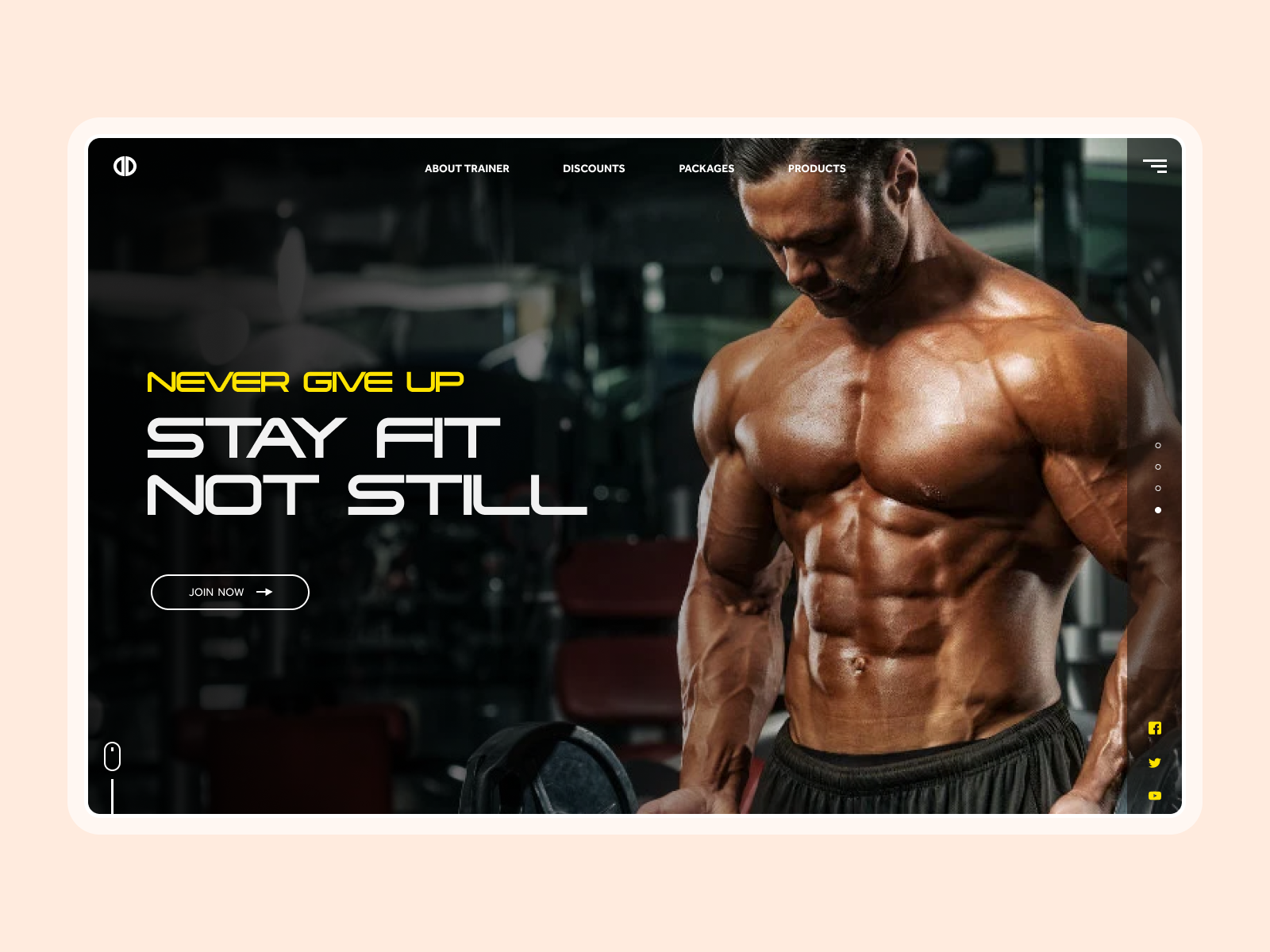 Gym Website Header Concept by Doodan Mahi on Dribbble