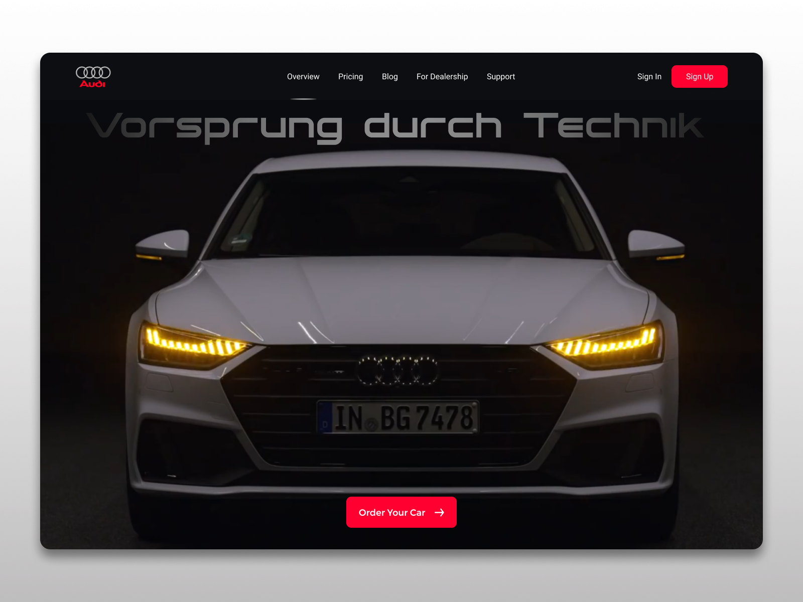 Audi Landing Page by Doodan Mahi on Dribbble