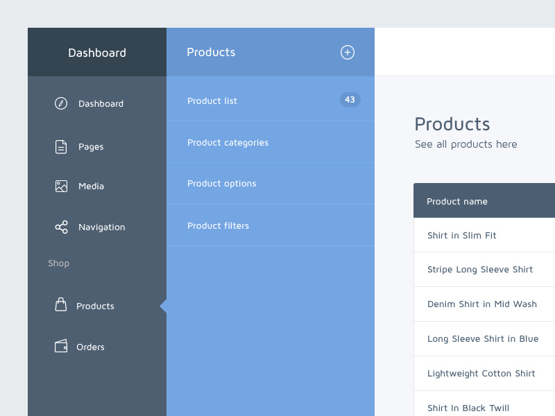 Dashboard Navigation - UI Design by Christian Nørrelund on Dribbble
