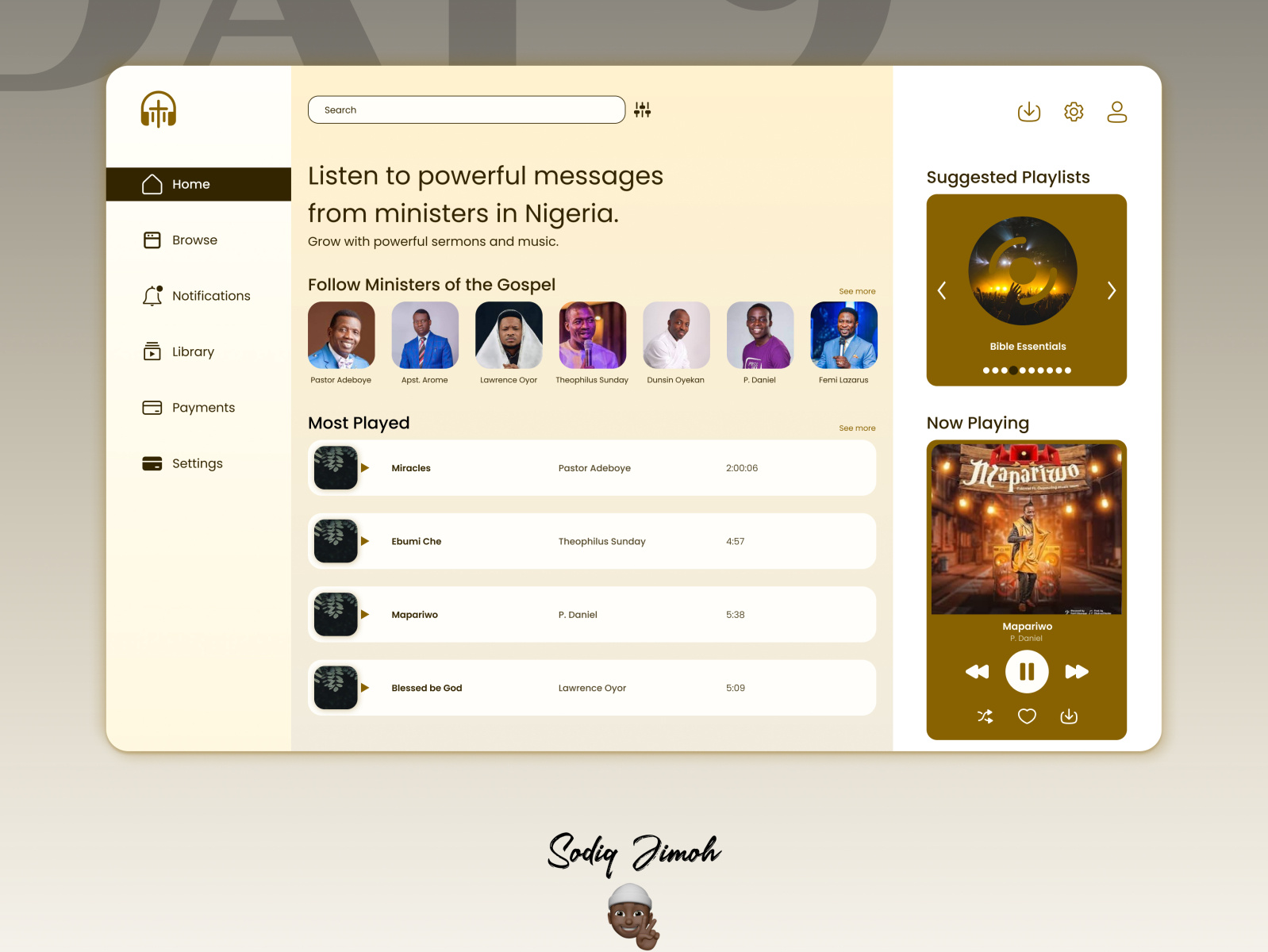 Music Web App - UI Design by Sodiq Jimoh on Dribbble