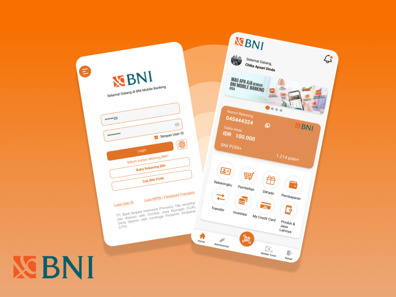 BNI's Mobile Banking App Redesign by Chika Apsari Dinda on Dribbble