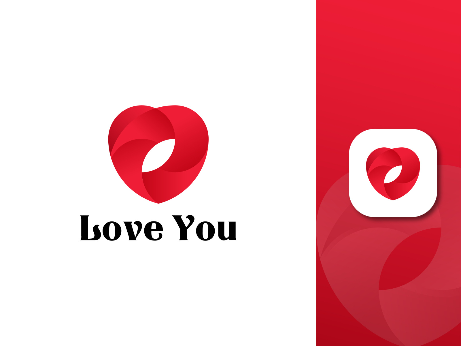 Love You Logo Design by Prem Krishna Das on Dribbble