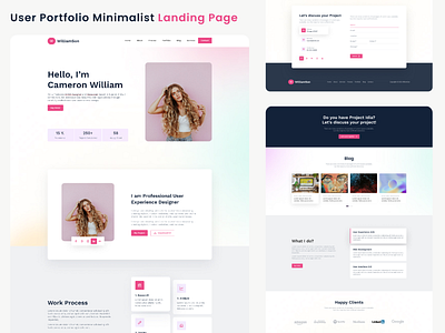 User Portfolio Minimalist Landing Page by Ali asgar Malekpur on Dribbble