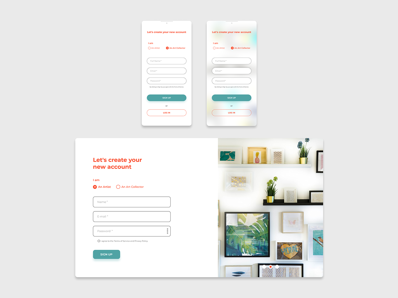 001 - Sign Up Ui design by Muresan Vlad on Dribbble