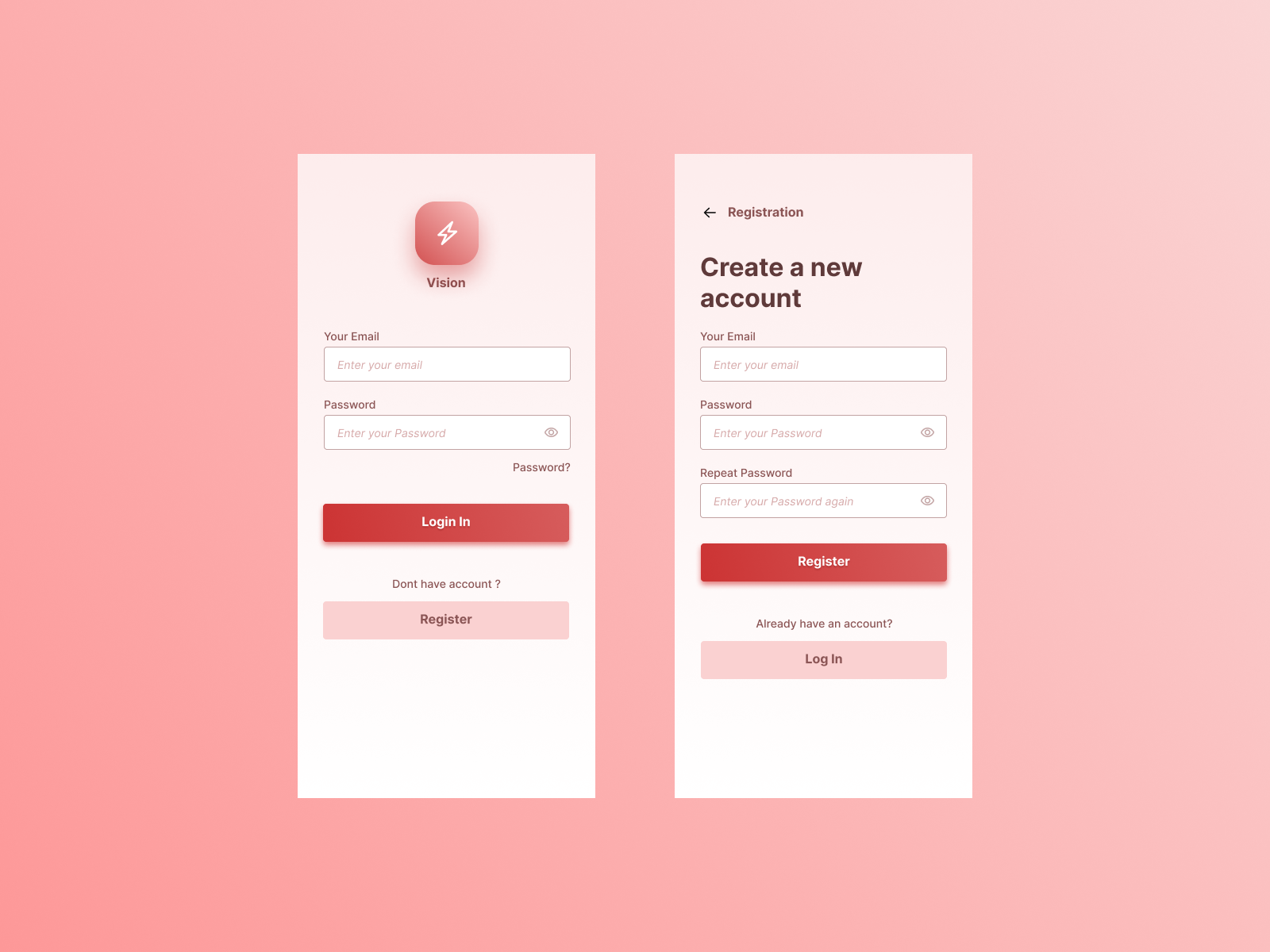 Quiz App - Login and Registration UI by saurabh daswant on Dribbble