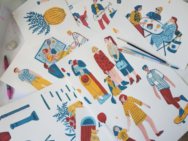 People by AnnaIvanir on Dribbble