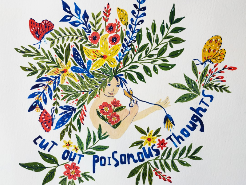 Cut out poisonous thoughts by AnnaIvanir on Dribbble