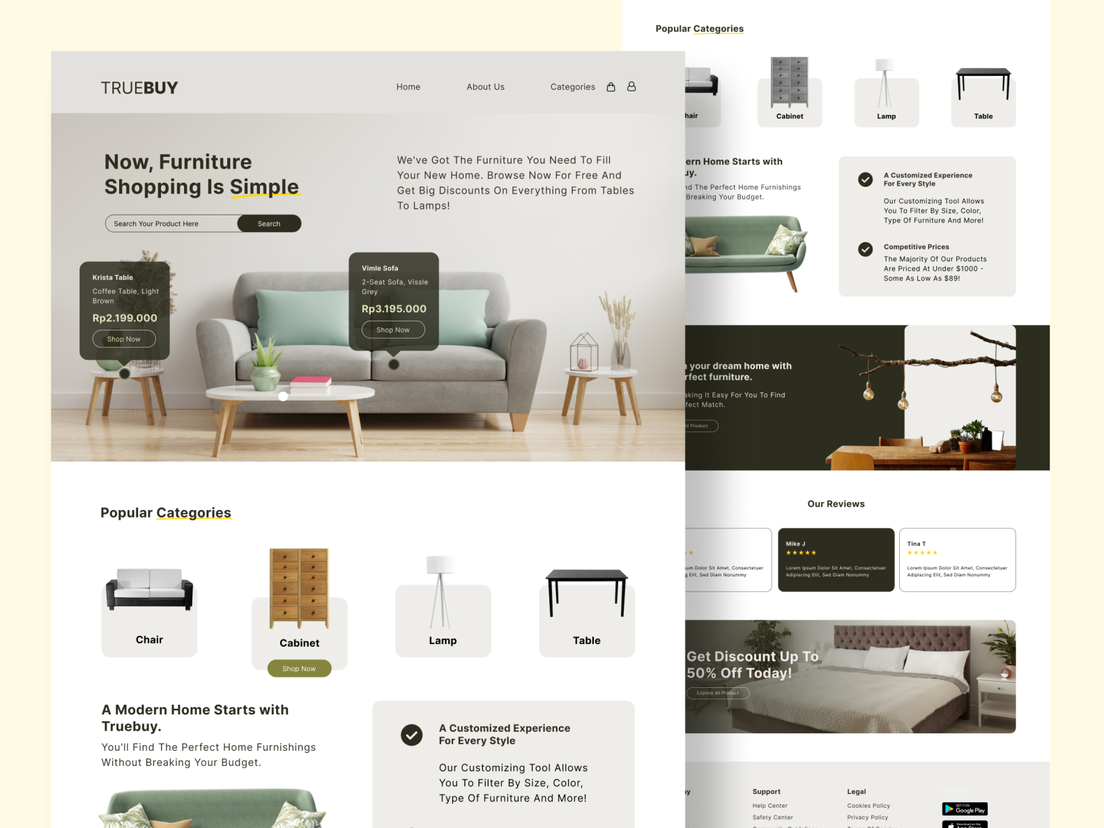 Furniture - Landing Page Design by Yolanda IP (Nanda) on Dribbble
