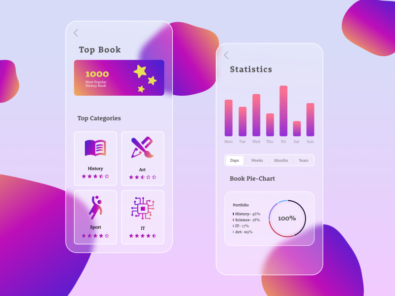 Design for a mobile book app by Mohin Uddin 🚀 on Dribbble