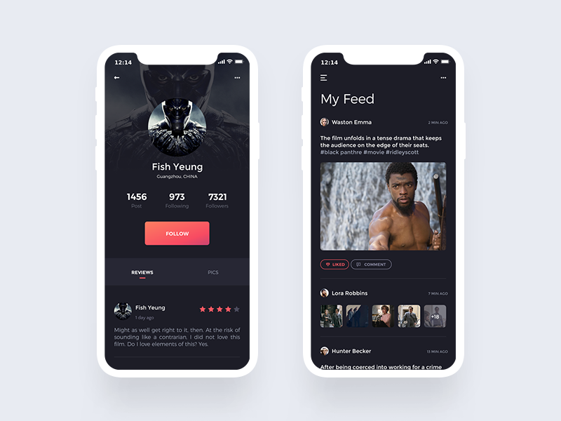 Movie_profile by Fish Yeung on Dribbble