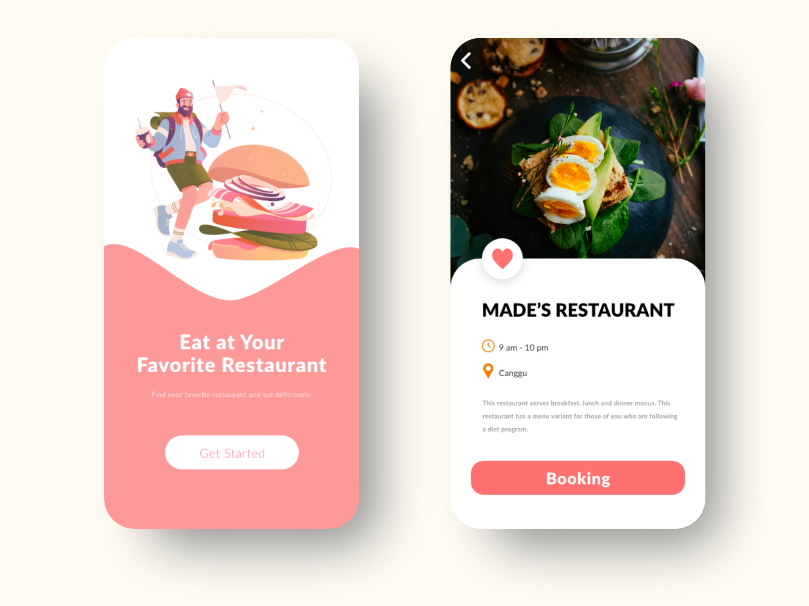 Restaurant App by Andrayuga on Dribbble