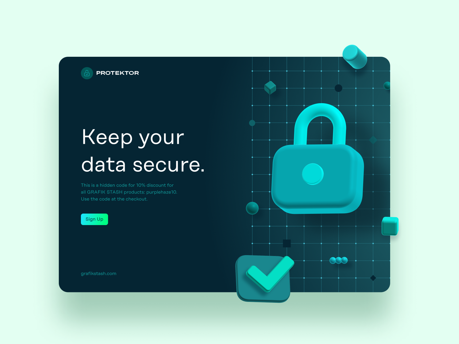 Data Privacy Website Hero Concept by GRAFIK STASH on Dribbble