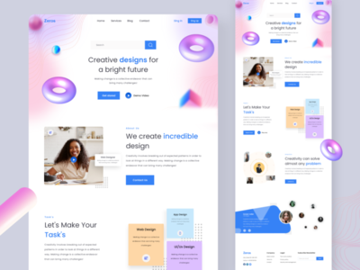 Zeros Creative Design landing page 🎨 by UI UX Designer • Bittu on Dribbble