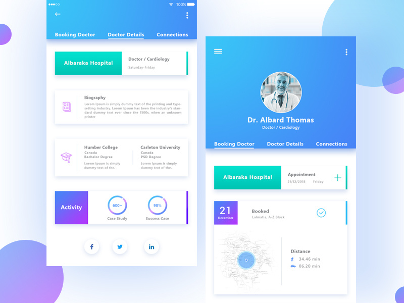 Doctor App by Imran Khan on Dribbble