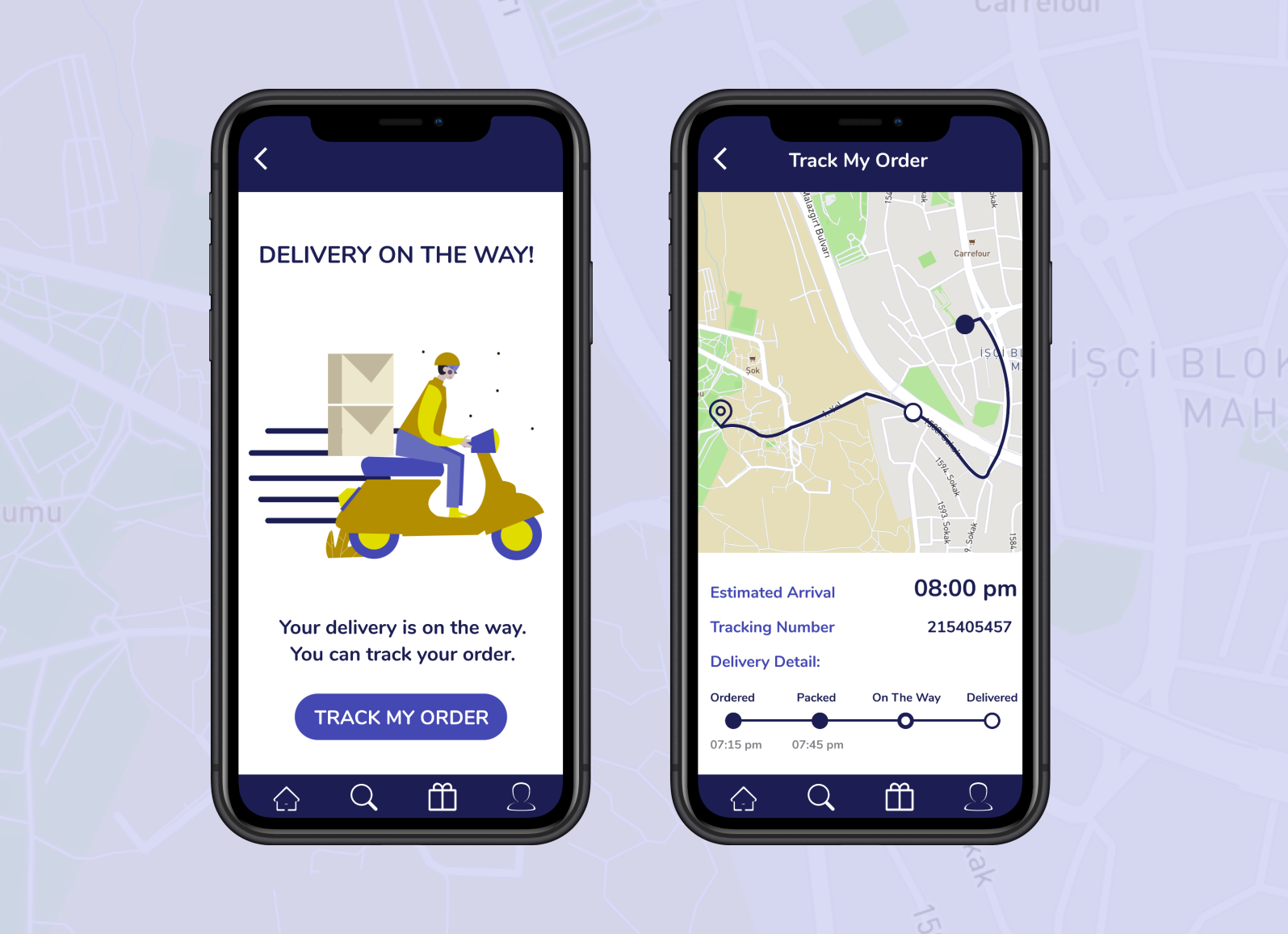 Daily UI Day 20 - Location Track by Elif on Dribbble