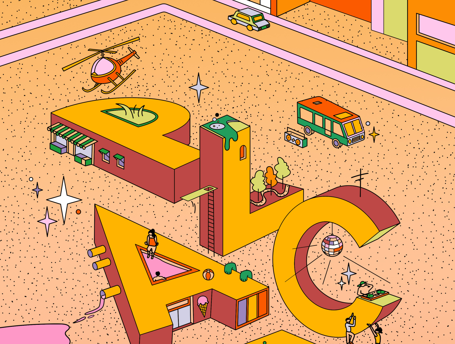 PLACE illustration by Elena on Dribbble