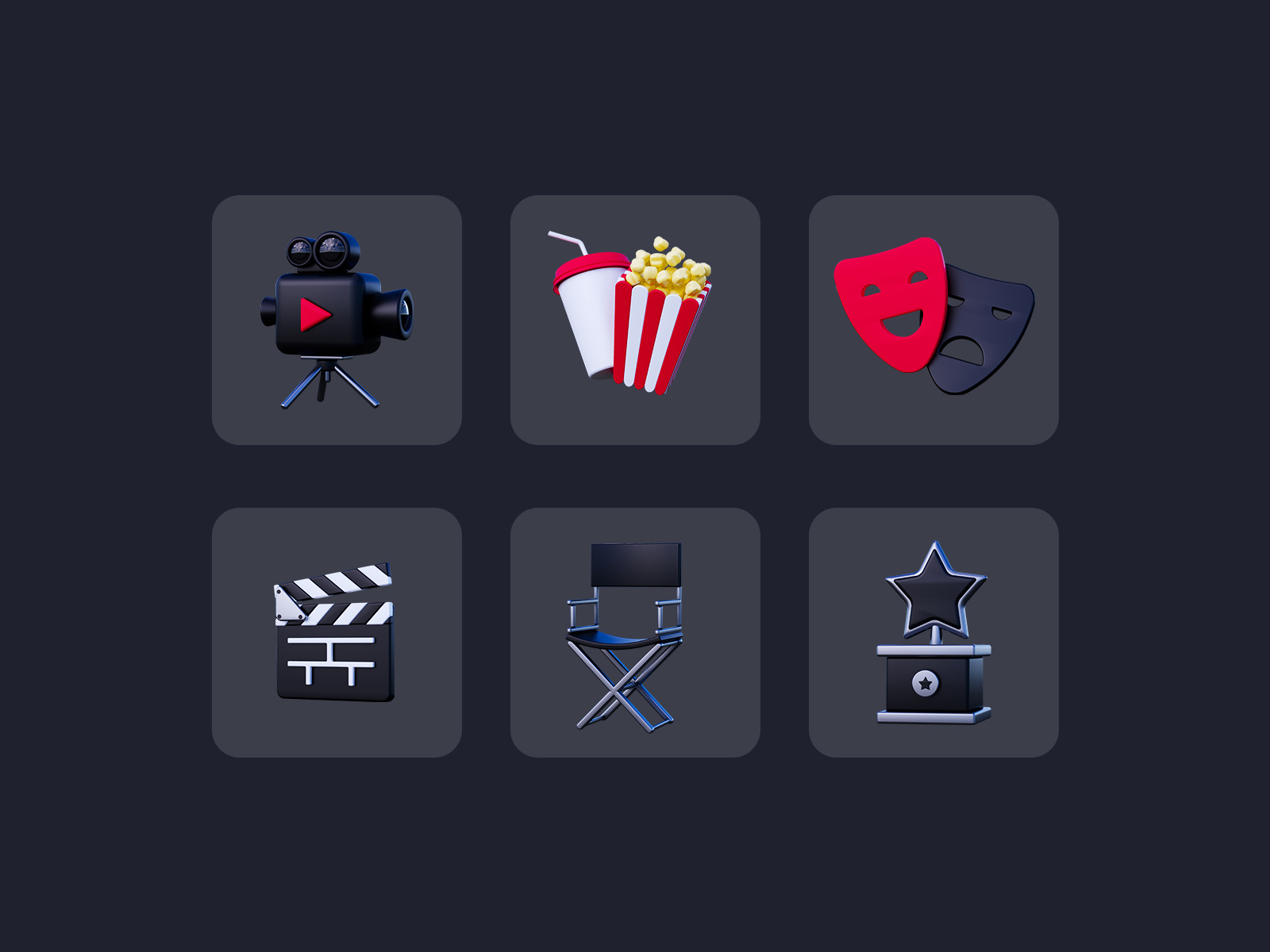 3D Cinema Icon by devia puspitasari on Dribbble