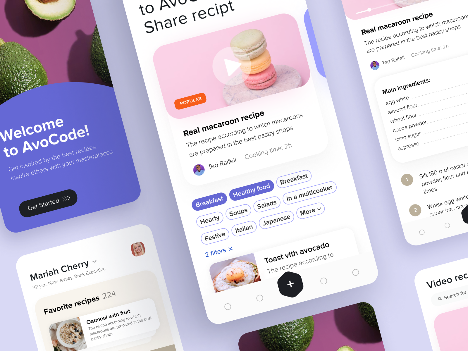 Yummy app 🥑 by Marina Dmitruk on Dribbble
