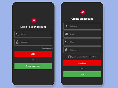 Sign in and Signup UI Design by Sandeep Sahu on Dribbble