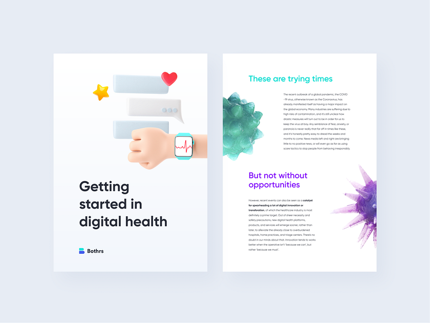 Digital Health Paper by Wout Helsmoortel for Bothrs on Dribbble