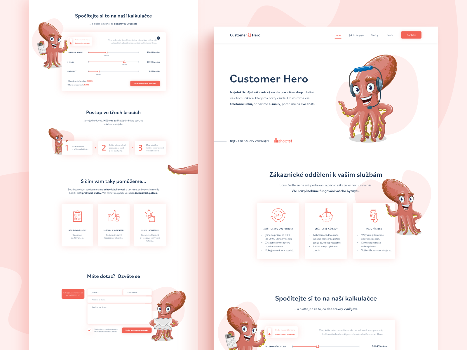 Customer Hero OnePage Website Redesign by Anita Drozdková on Dribbble