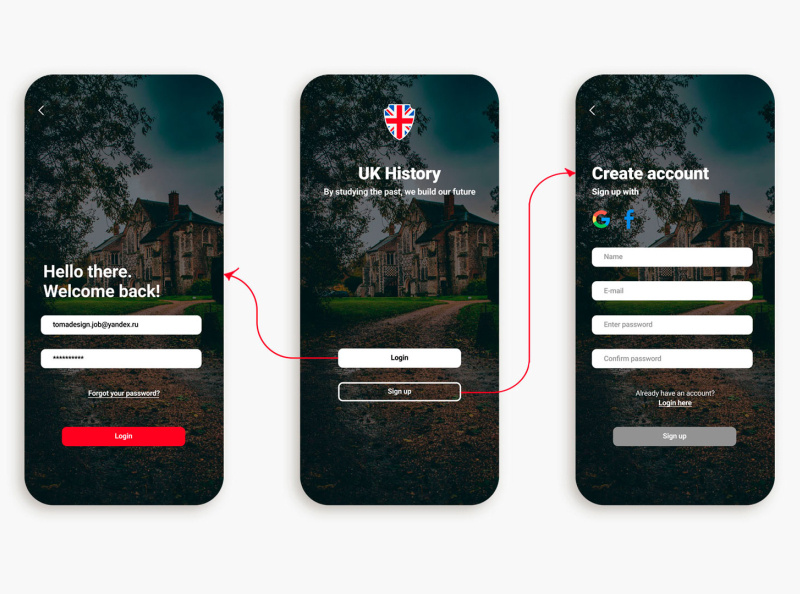 UI start screen by Toma on Dribbble