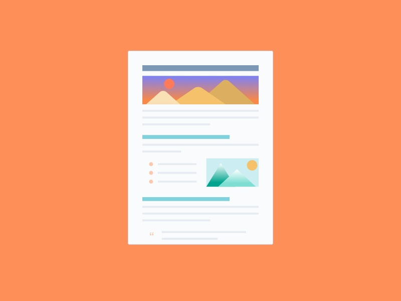Blog Post Template by Lesley Burr for HubSpot on Dribbble