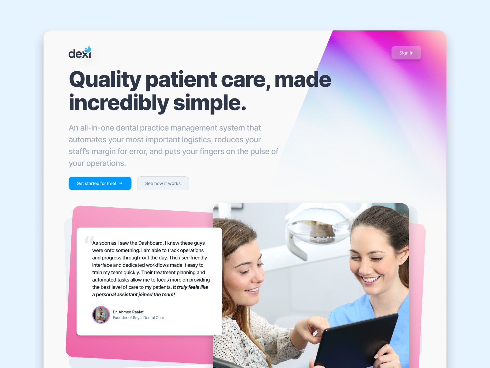 Dexi Landing Page by Bishoy Maher on Dribbble