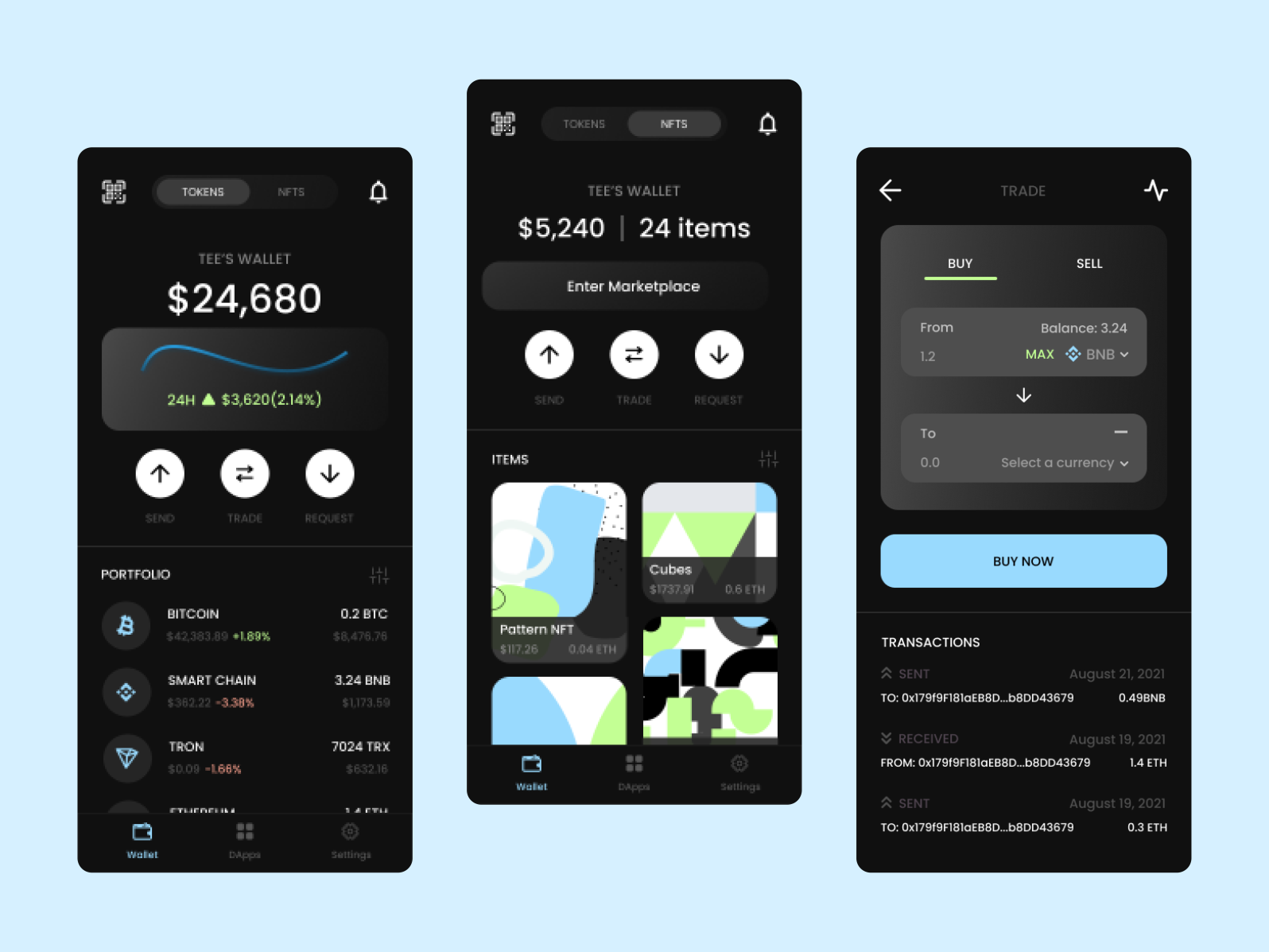 Crypto Exchange Mobile App by Tomi Olanrewaju on Dribbble