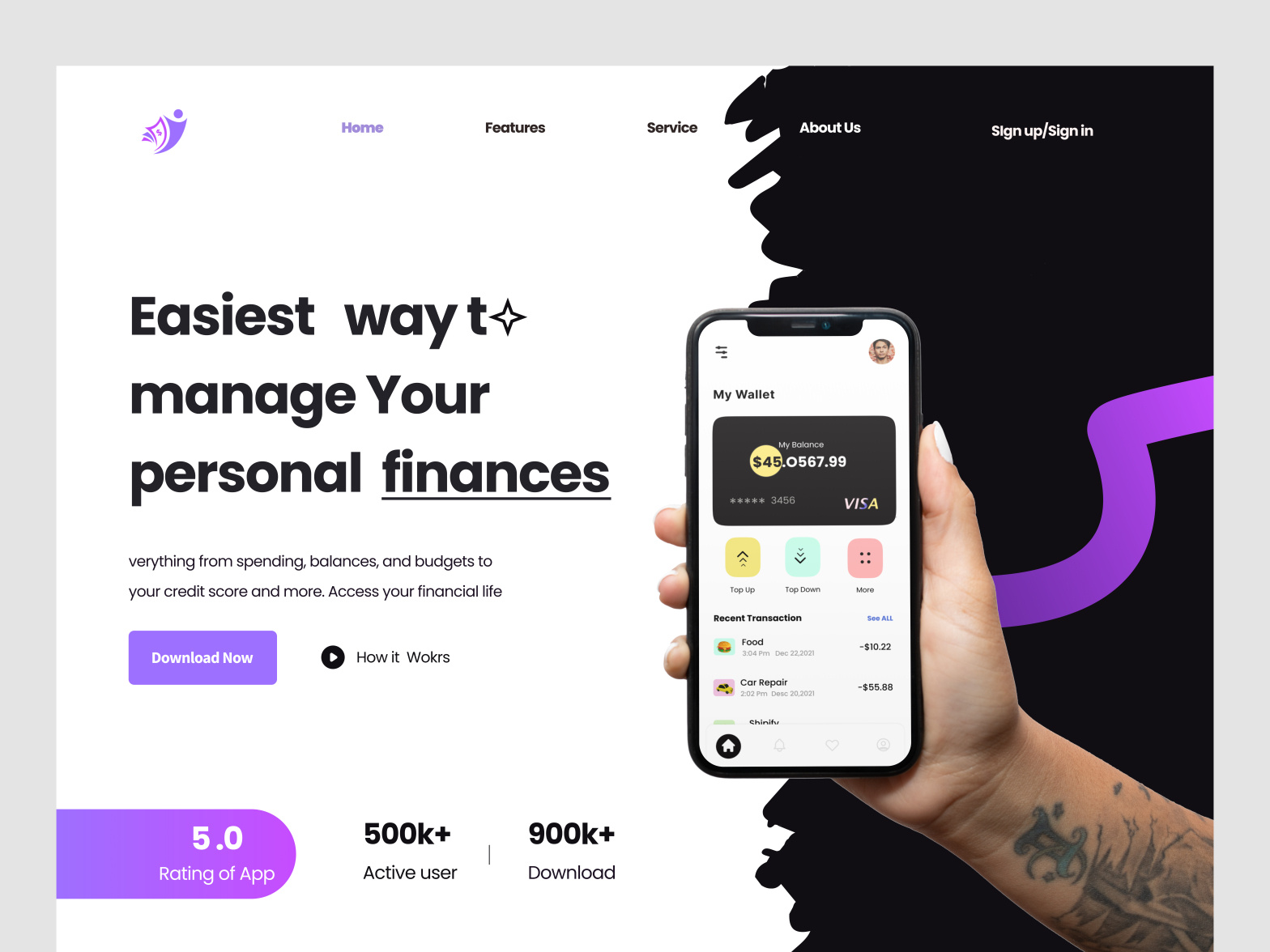 Finance Web Design by Mohammad Fahad on Dribbble