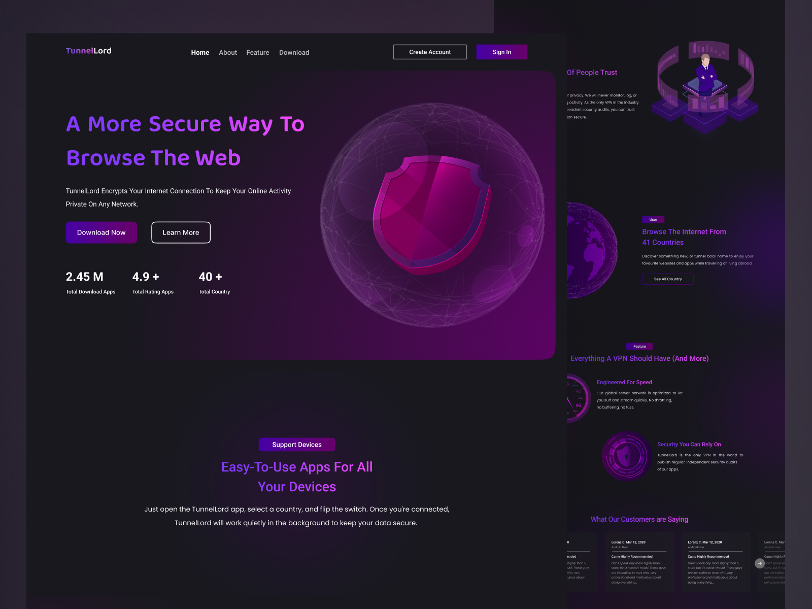 TunnelLord Website by Fatich Imam on Dribbble