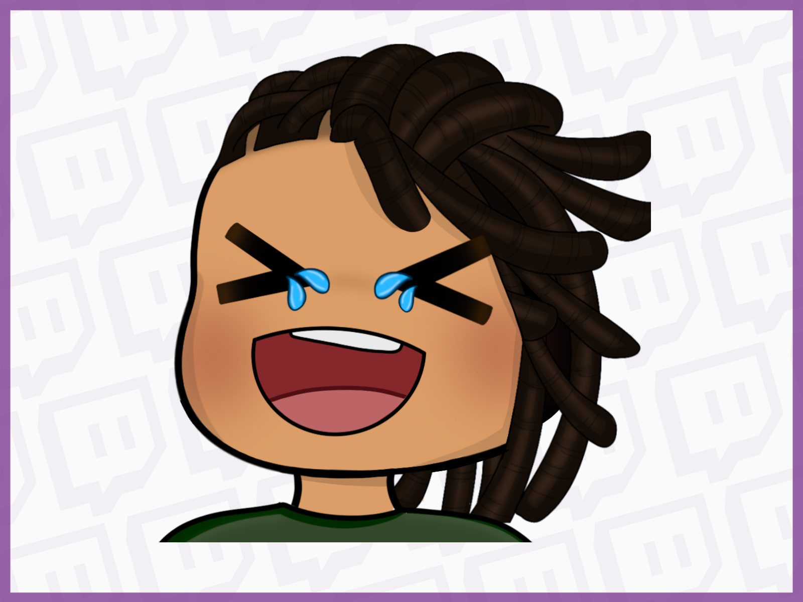 Chibi Cute Laughing Emote Dreadlocks by Veendy on Dribbble