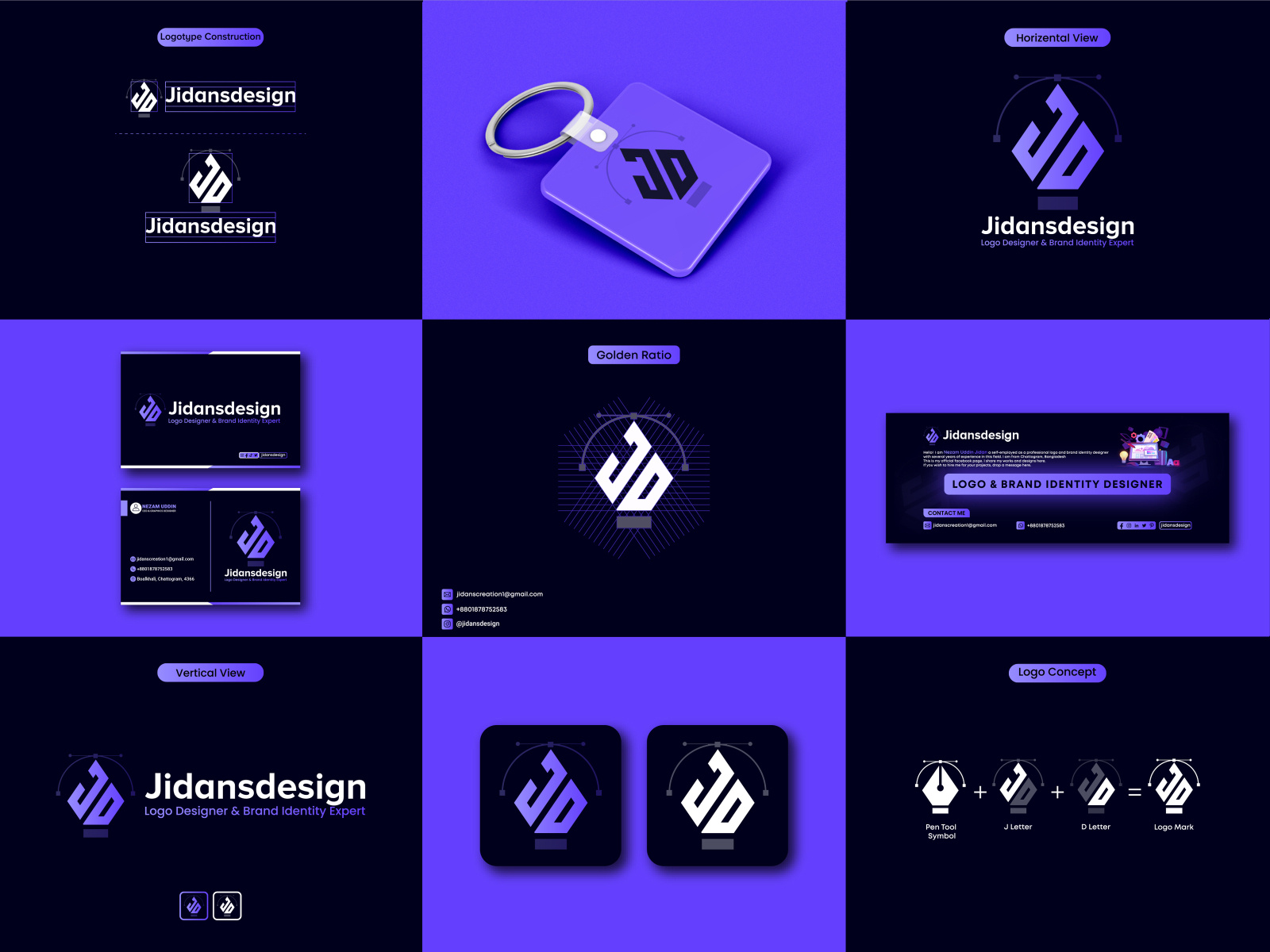 Personal Brand Logo Design by Nezam Uddin on Dribbble