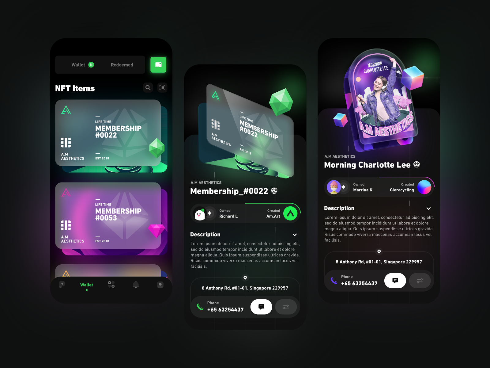 Membership Card NFT Mobile App by UNZIZNU on Dribbble