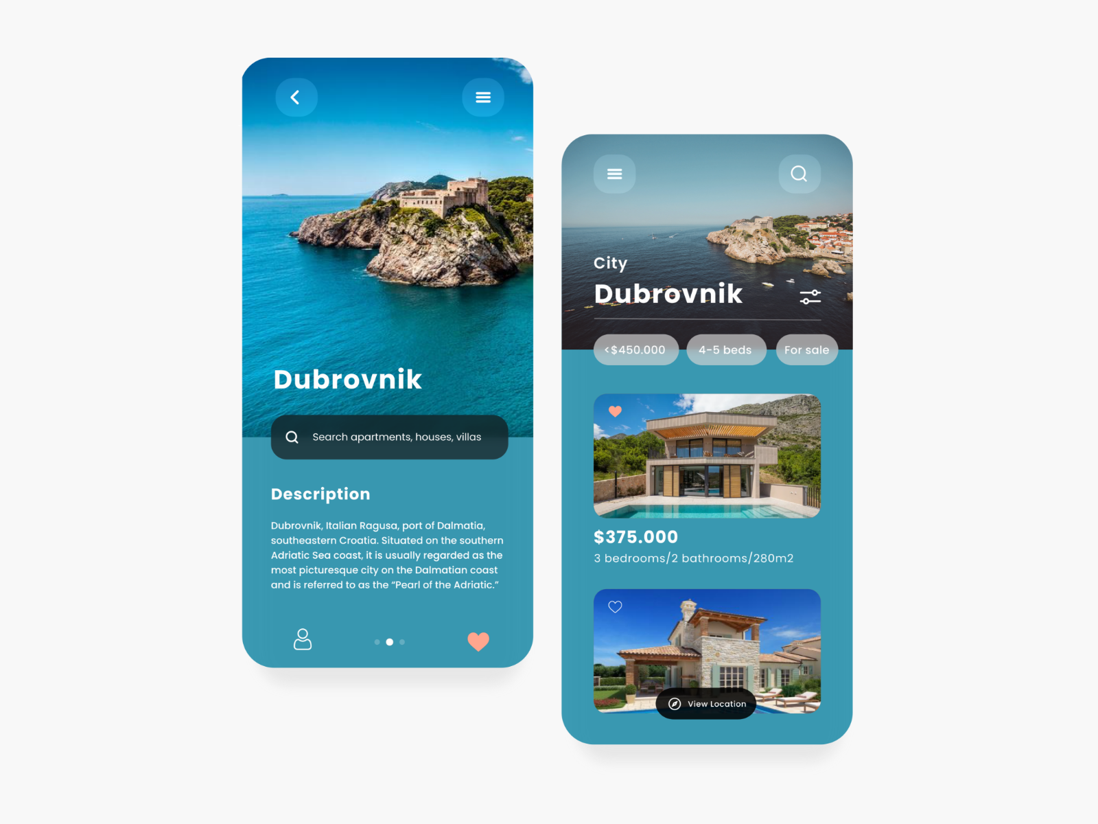 Real estate app design by BoostUp Design Studio on Dribbble