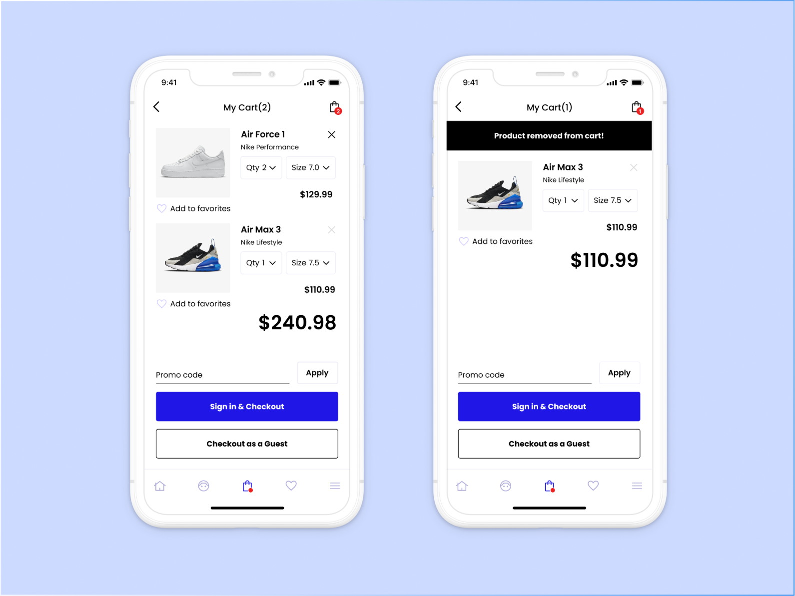 Shopping Cart UI by Bohdana on Dribbble