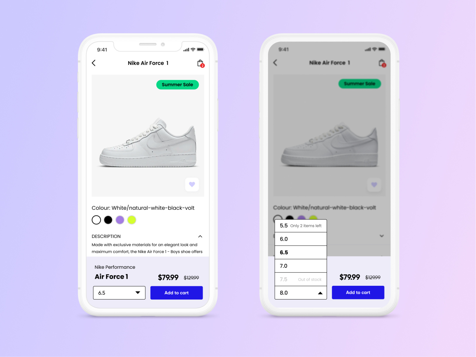 Item details UI by Bohdana on Dribbble