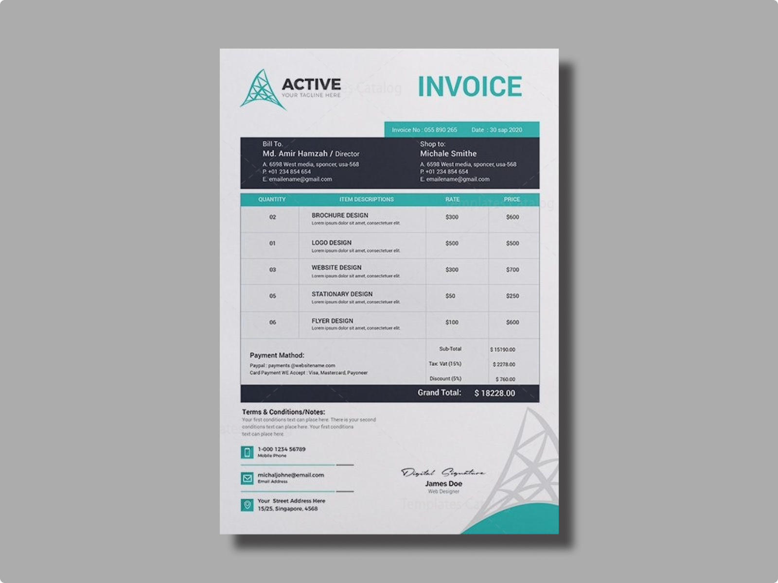 Invoice by Wilito Max on Dribbble