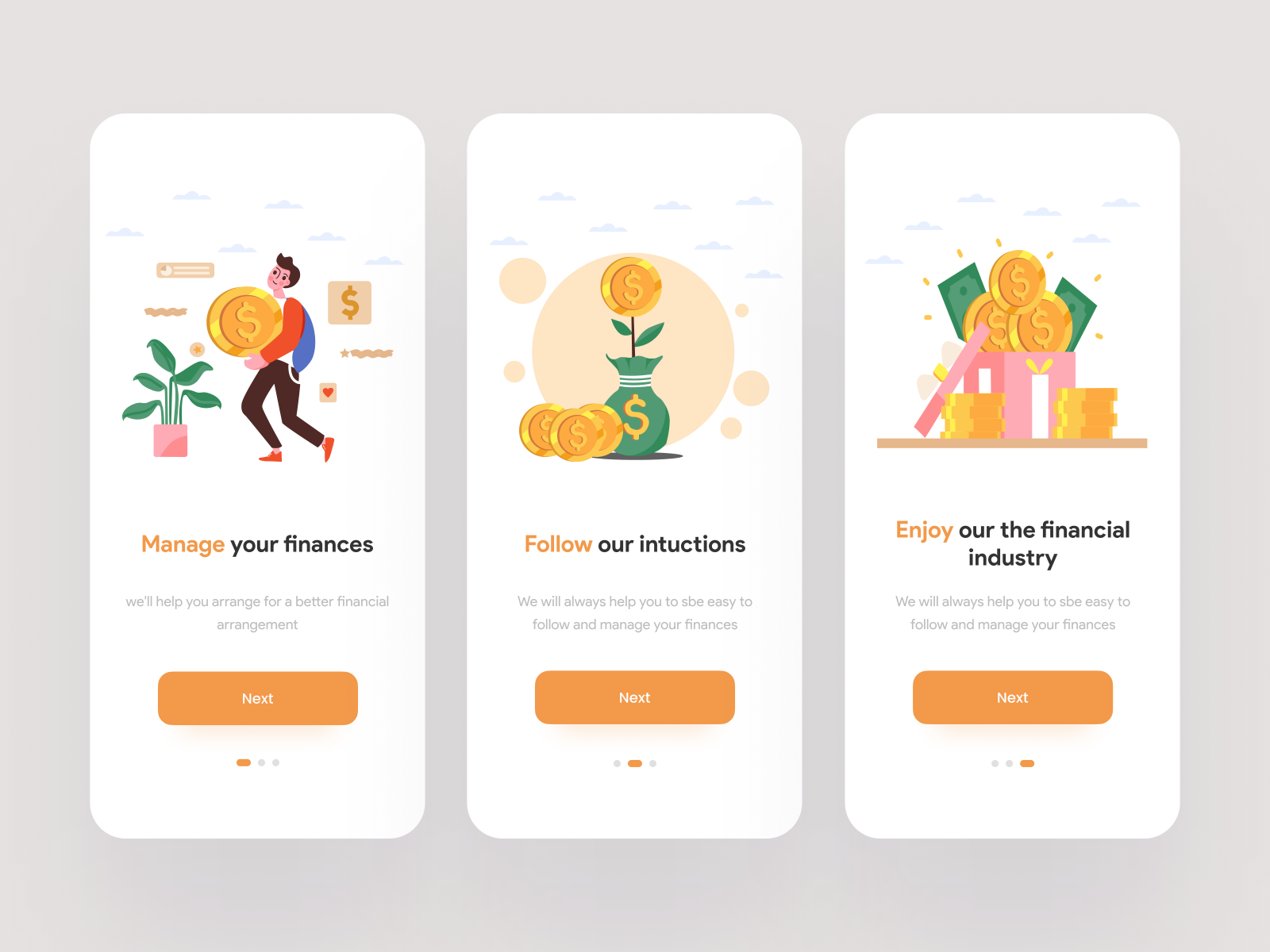 Finance Onboarding by Hellocron on Dribbble