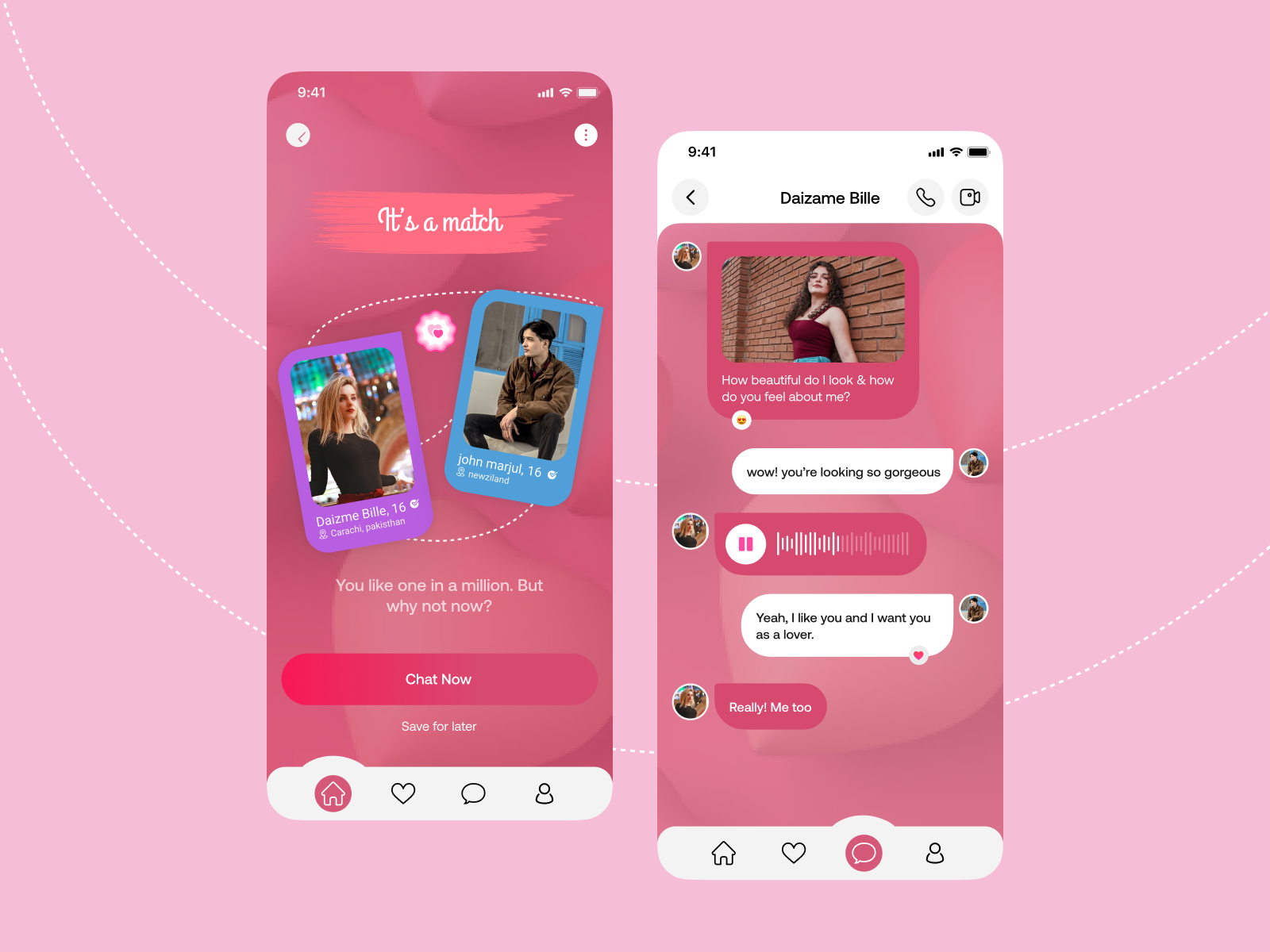 Dating App UI Design by Akash.net on Dribbble