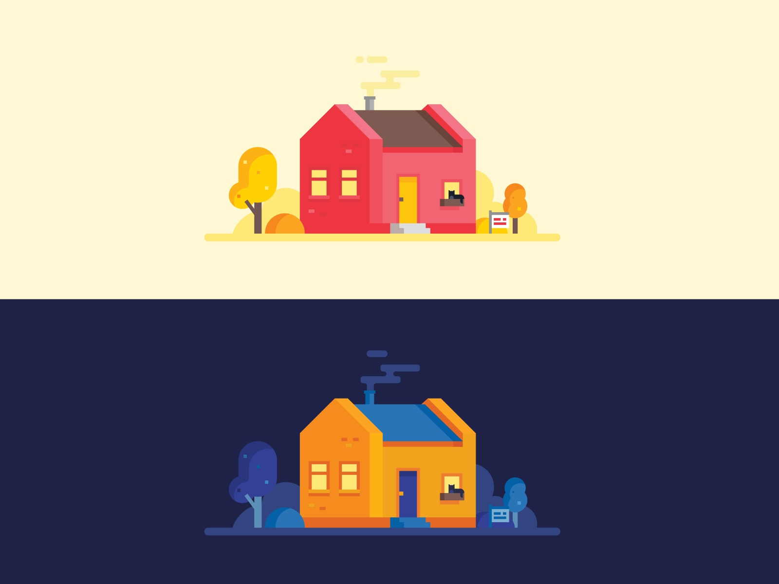 House Illustration by Ryan Keon on Dribbble
