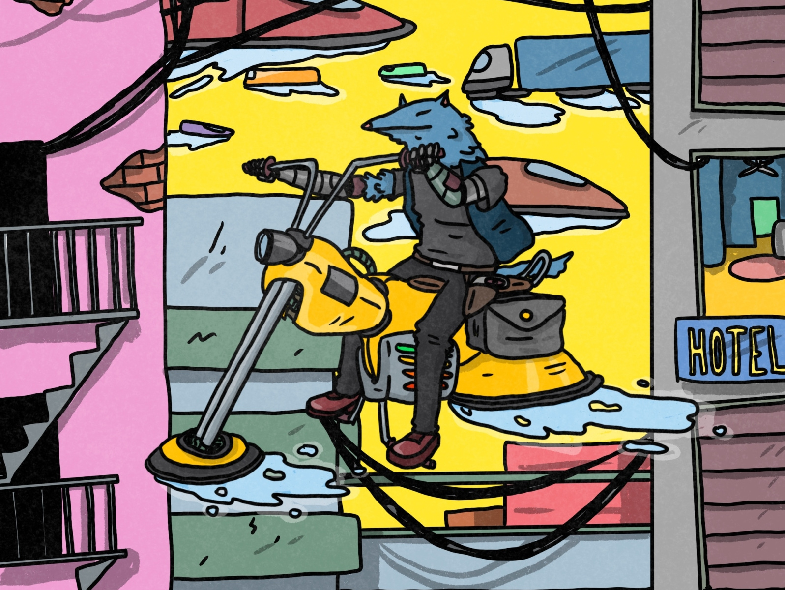 space bikers comics cover by Artem Hlazko on Dribbble